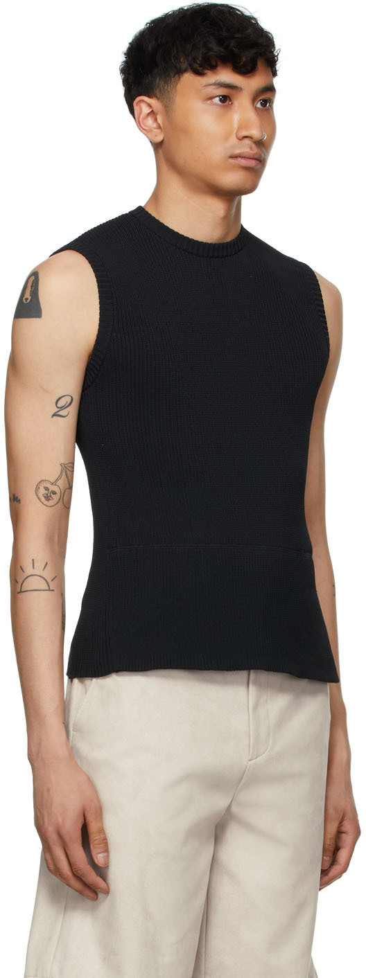 Cornerstone Black Knit Vest Cornerstone
