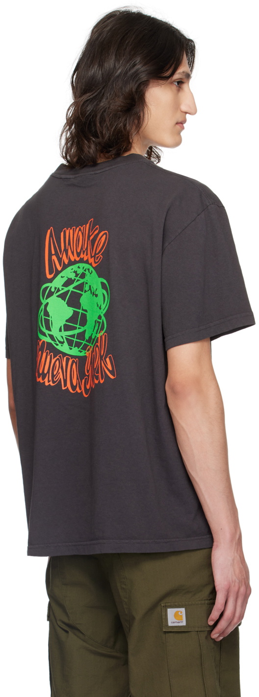 Awake NY Gray Print T-Shirt Awake NY