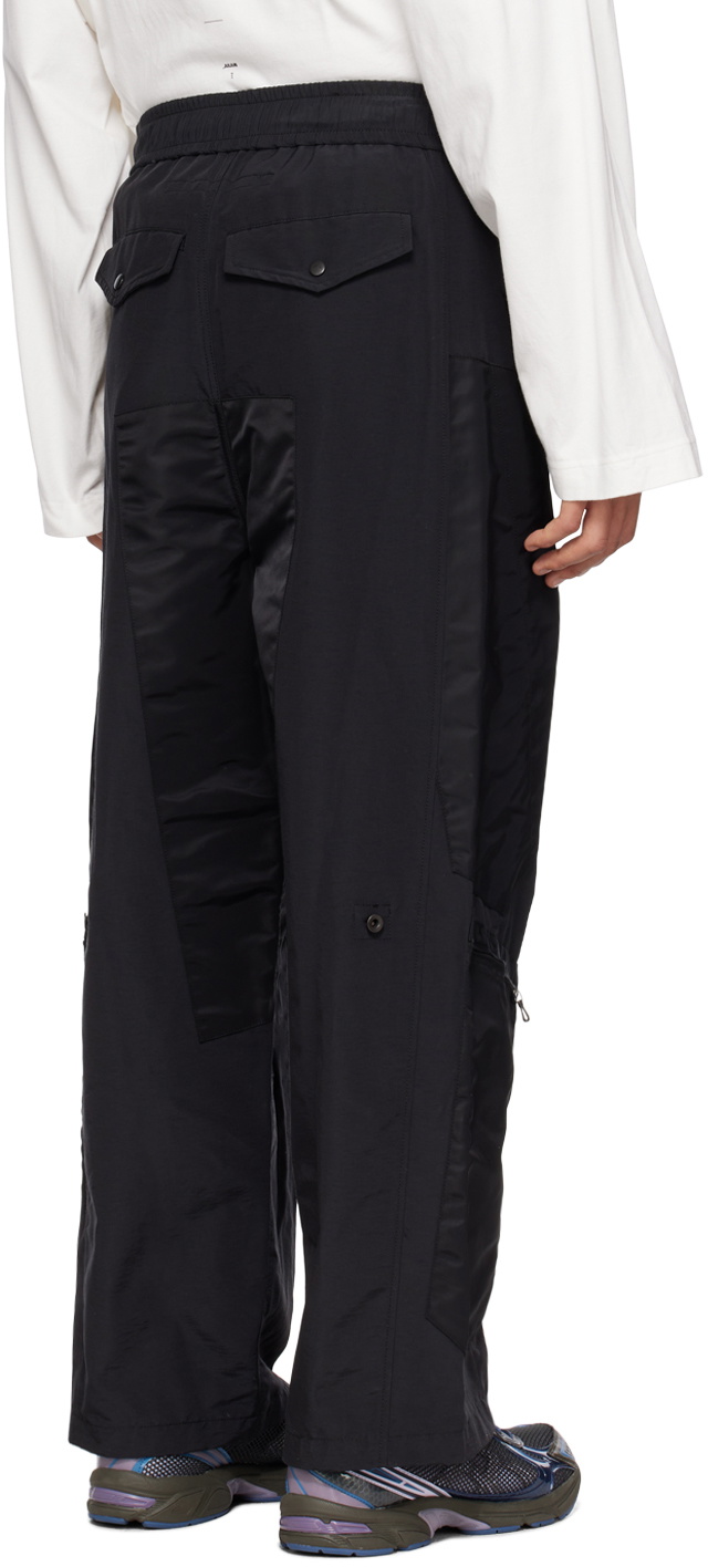 Julius Black Zip Panel Cargo Pants Julius