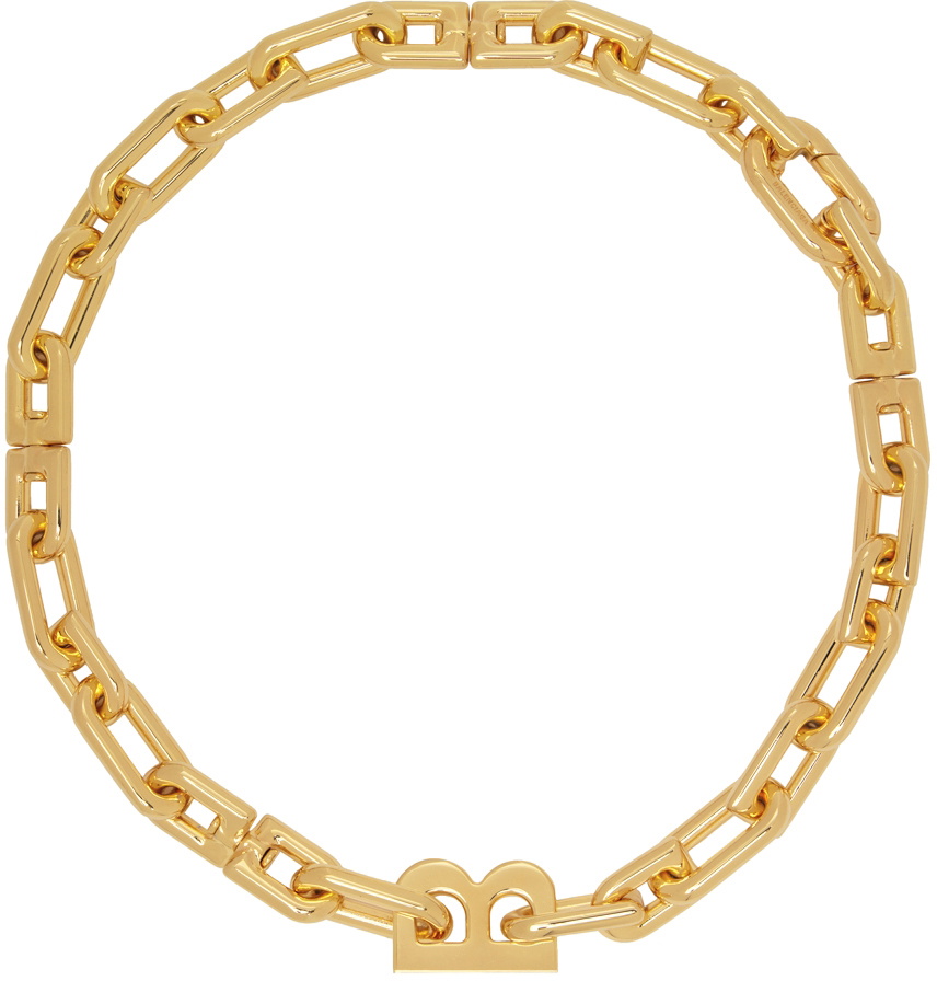 Balenciaga Gold B Chain Necklace Balenciaga
