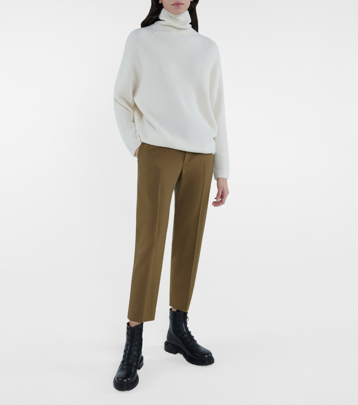 Chloe - Cropped slim stretch-wool pants Chloe