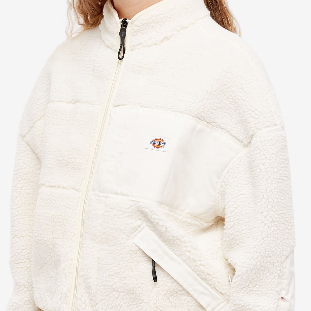Dickies Women's Red Chute Boxy Fleece in Ecru Dickies Construct