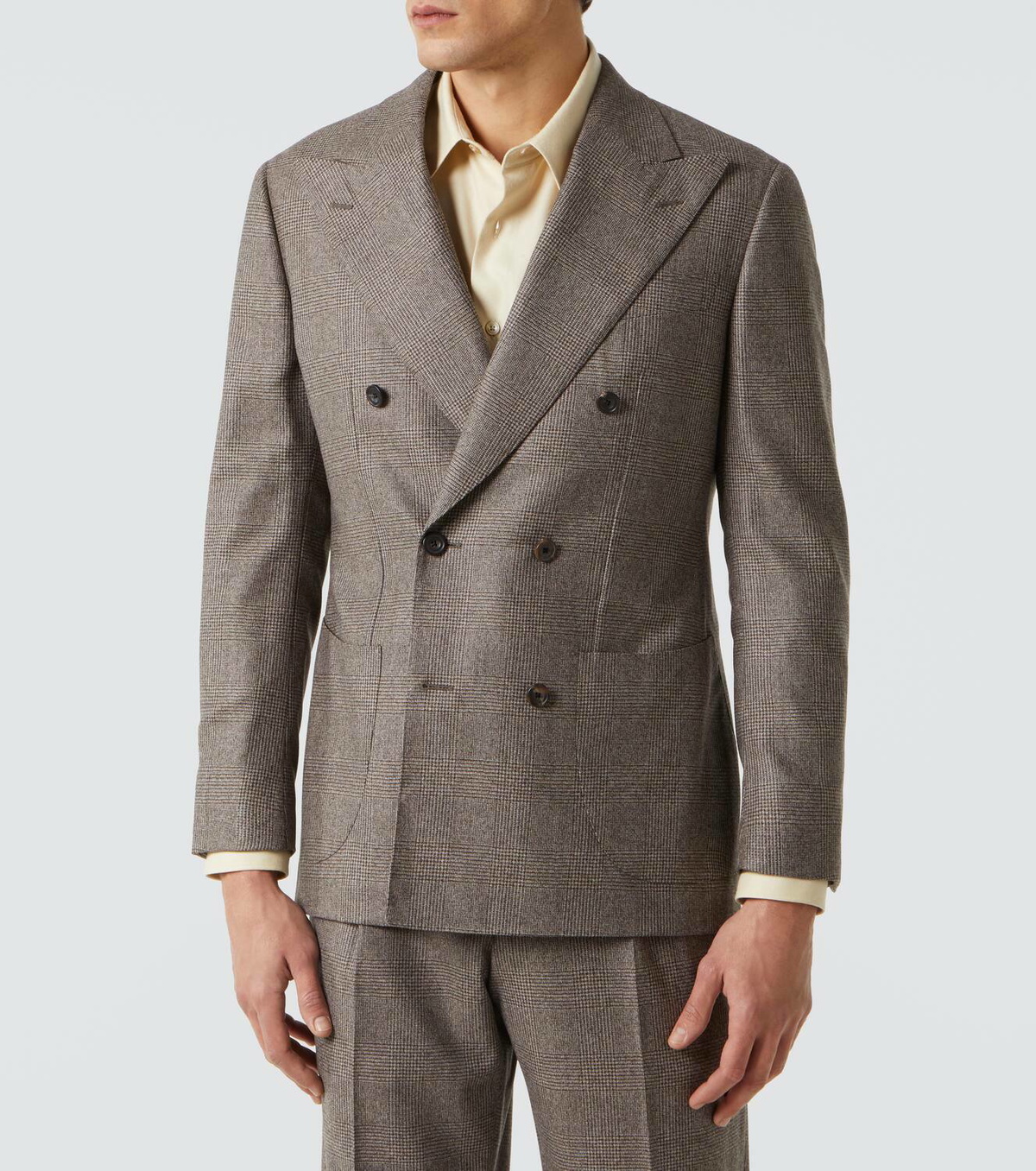 Thom Sweeney Prince of Wales check wool suit Thom Sweeney