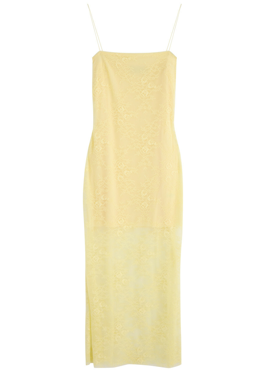 Bec & Bridge Juliette Lace Midi Dress Yellow BEC + BRIDGE