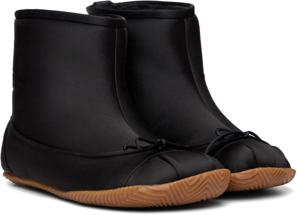 ABRA Black Satin Baby Boots ABRA