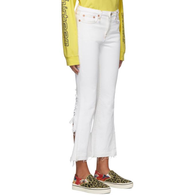 R13 White Kick Fit Jeans R13
