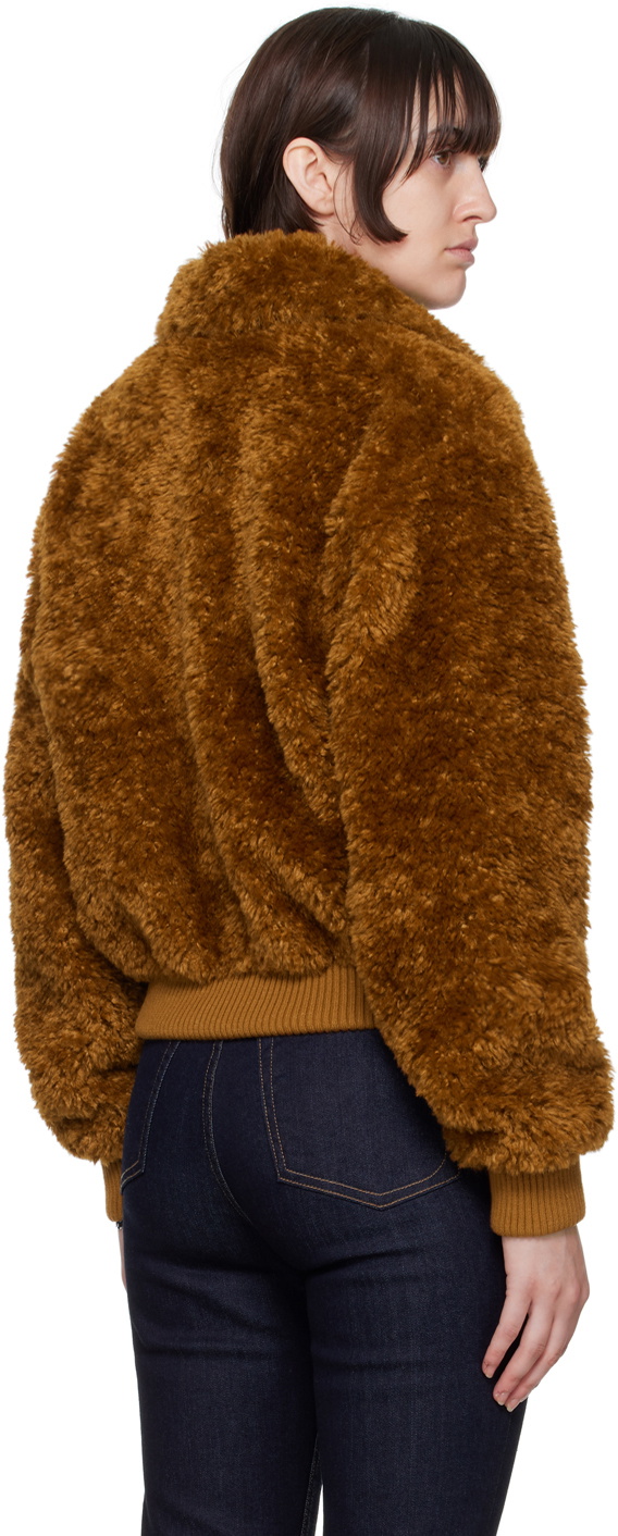 rag & bone Brown Nikki Faux-Fur Coat Rag and Bone