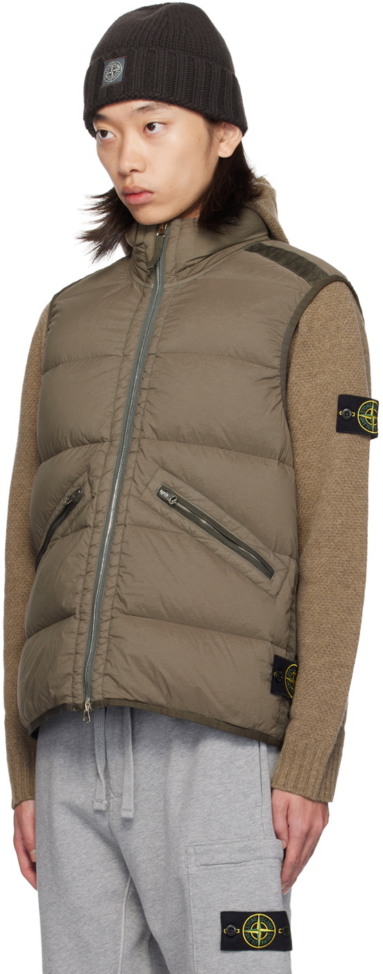 Stone Island Brown Seamless Tunnel Down Vest Stone Island
