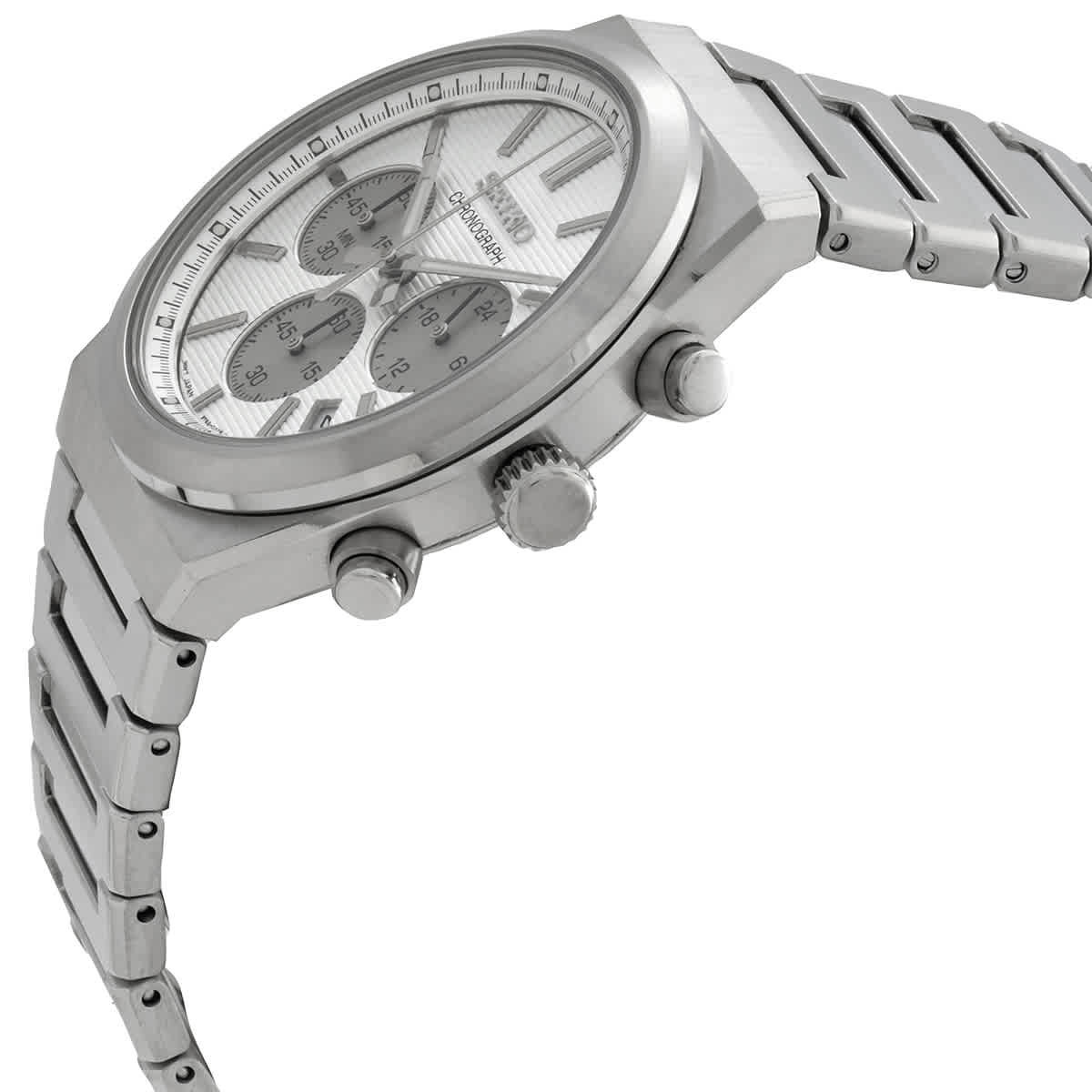 Seiko Sport Chronograph Quartz Silver Dial Mens Watch SSB451P1 Seiko