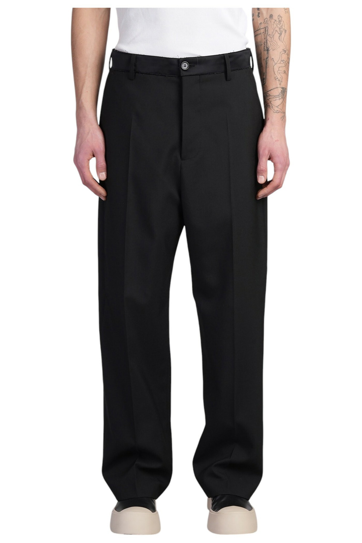 Marni Pants In Black Wool Marni