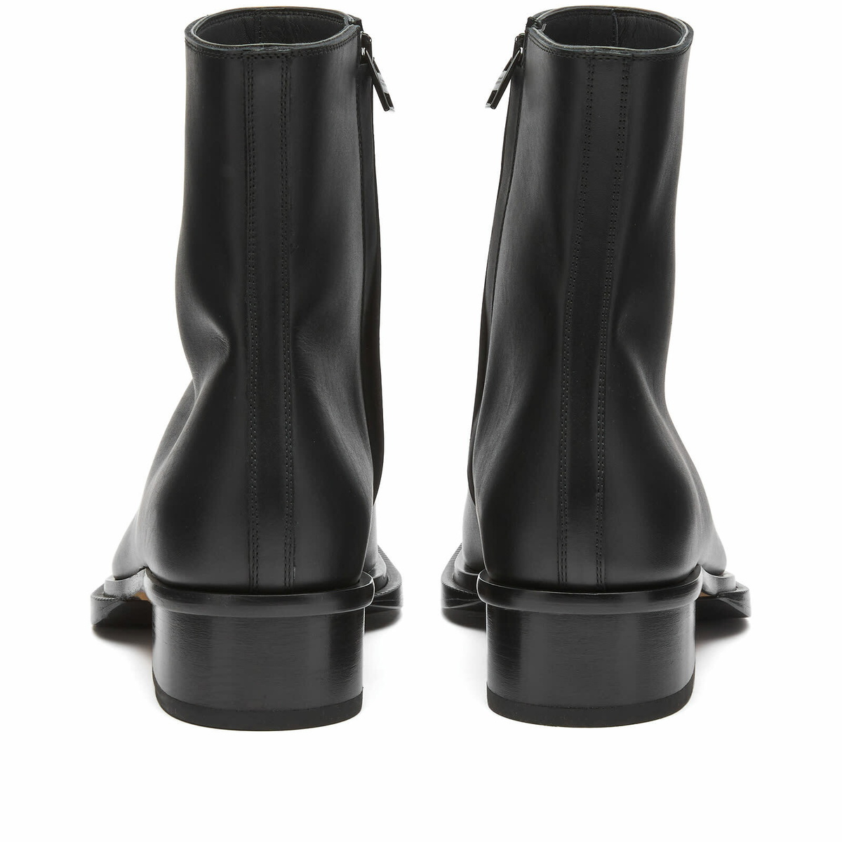 Alexander McQueen Men's Zip Biker Boot in Black Alexander McQueen