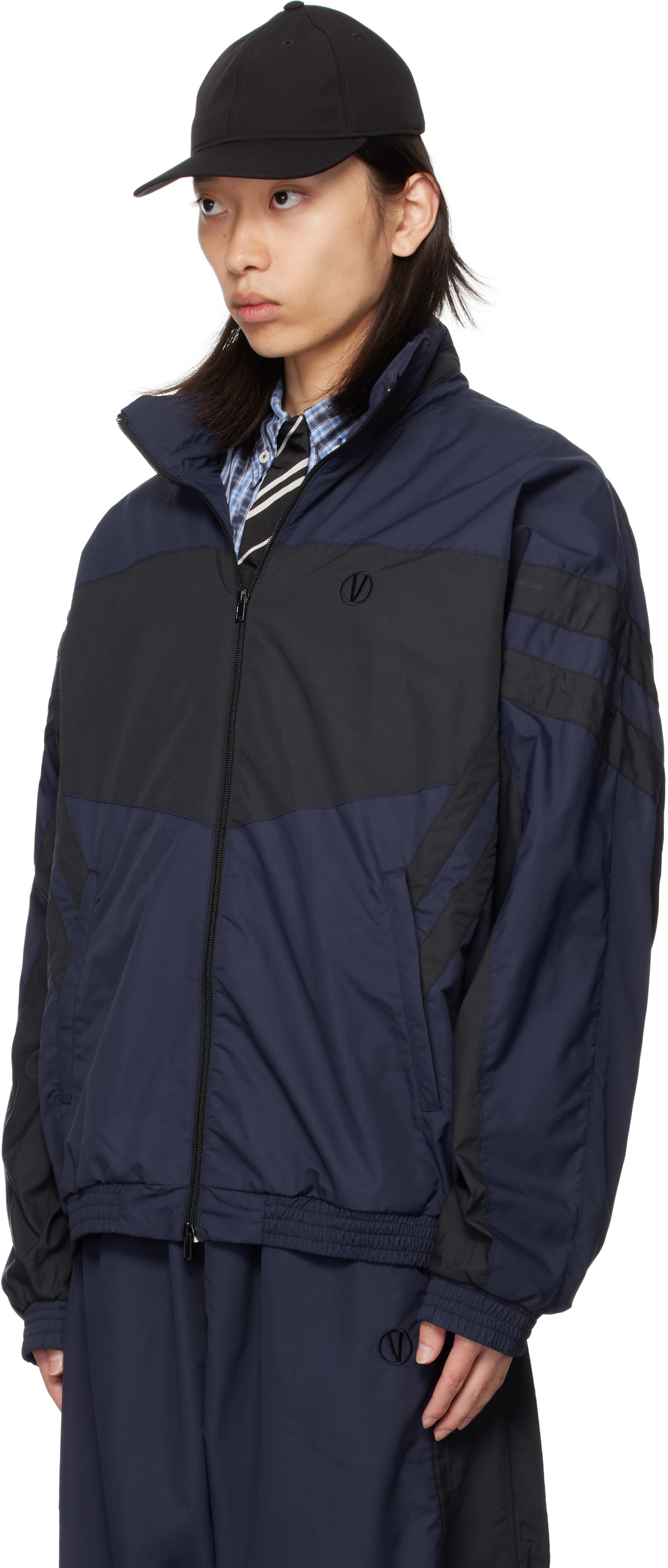 VETEMENTS Navy & Black Iconic Tracksuit Jacket Vetements
