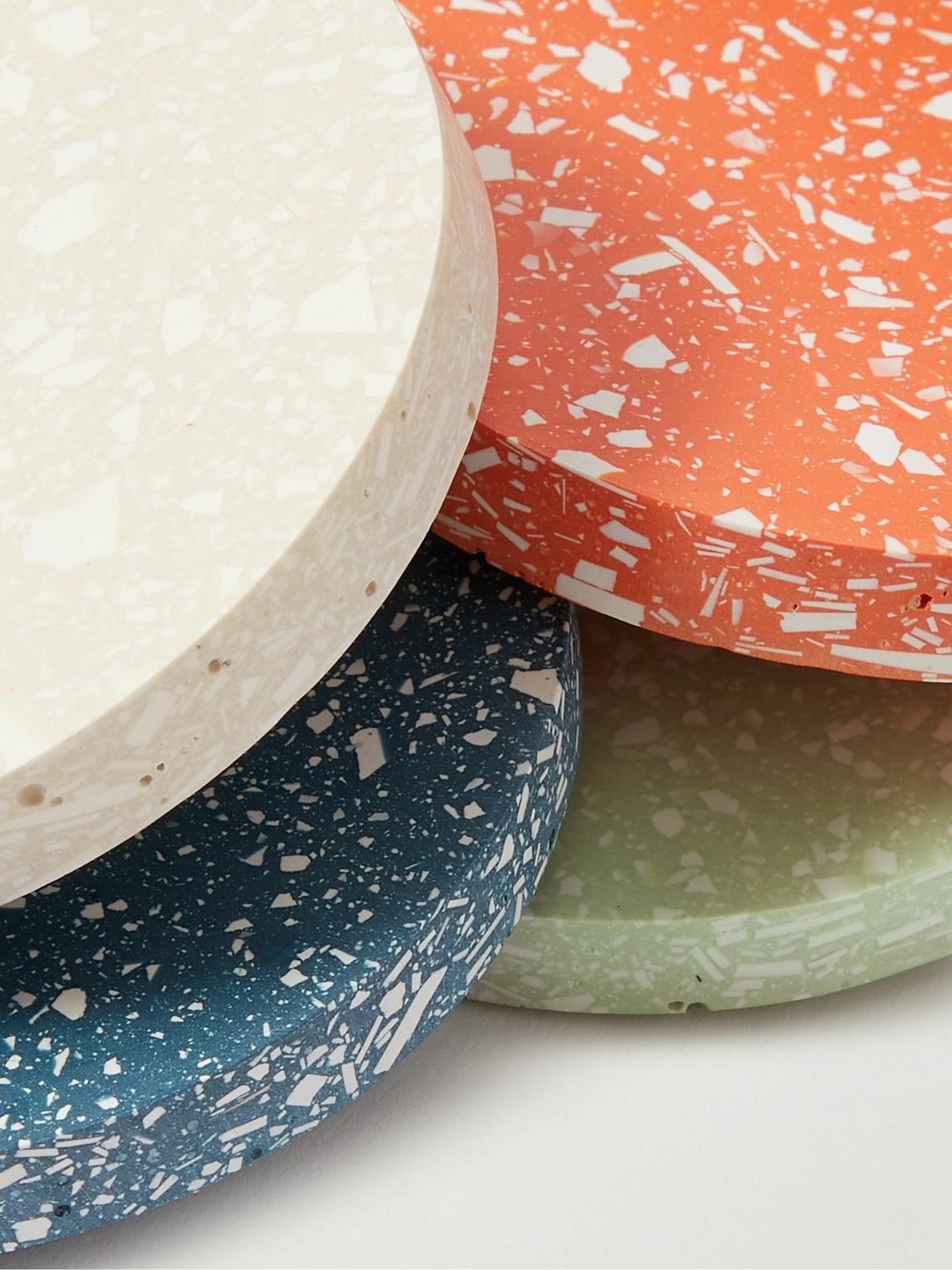 Katie Gillies - Set of Four Marble-Effect Jesmonite Coasters