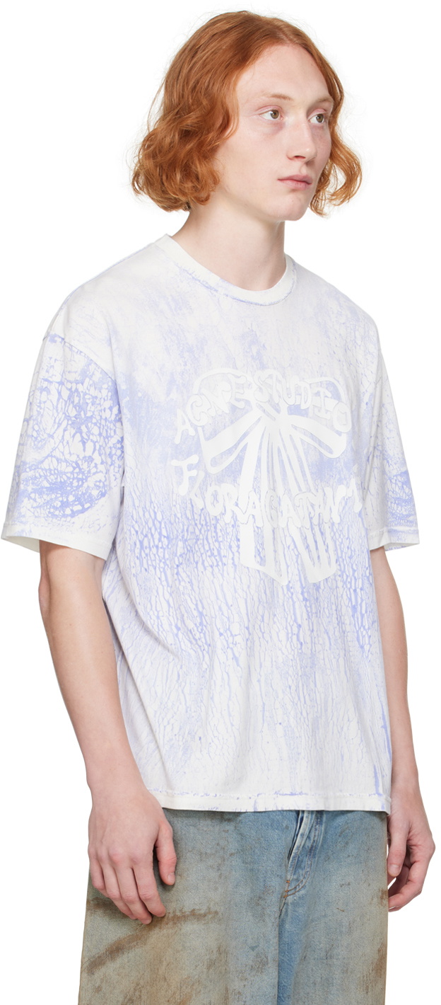 Acne Studios Blue Plaster Print T-Shirt Acne Studios