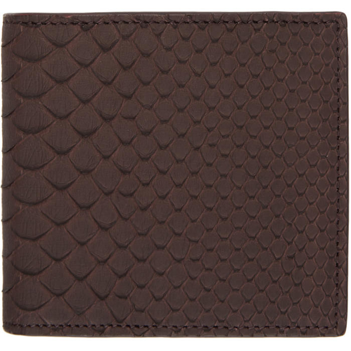 Alexander McQueen Burgundy Python Wallet Alexander McQueen