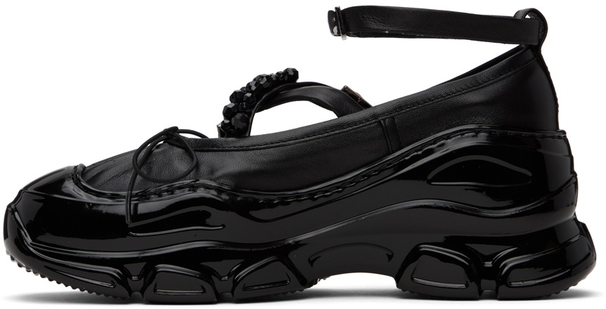 Simone Rocha Black Criss-Cross Trek Ballerina Flats Simone Rocha