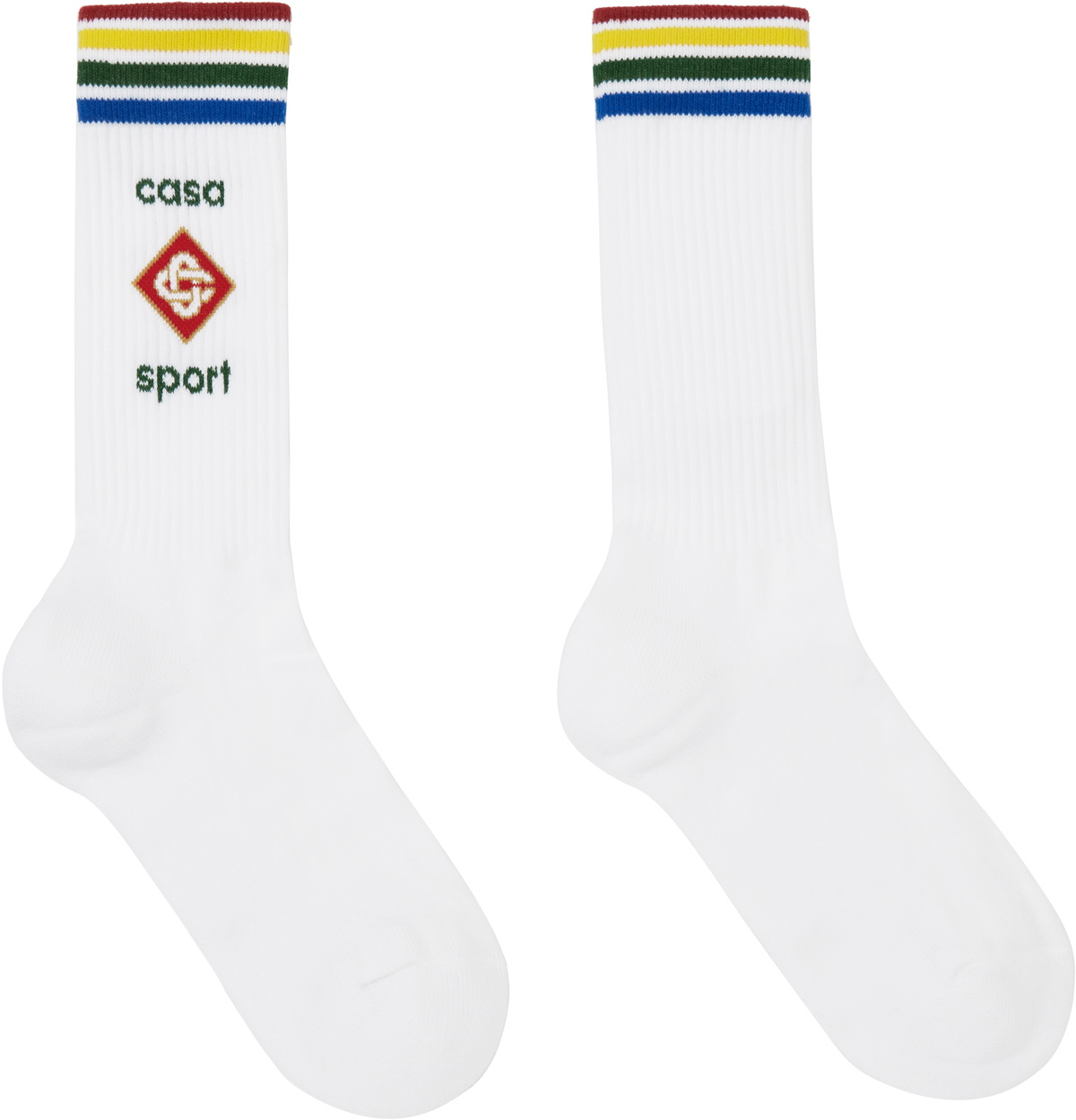 Casablanca White Casa Sport Socks Casablanca
