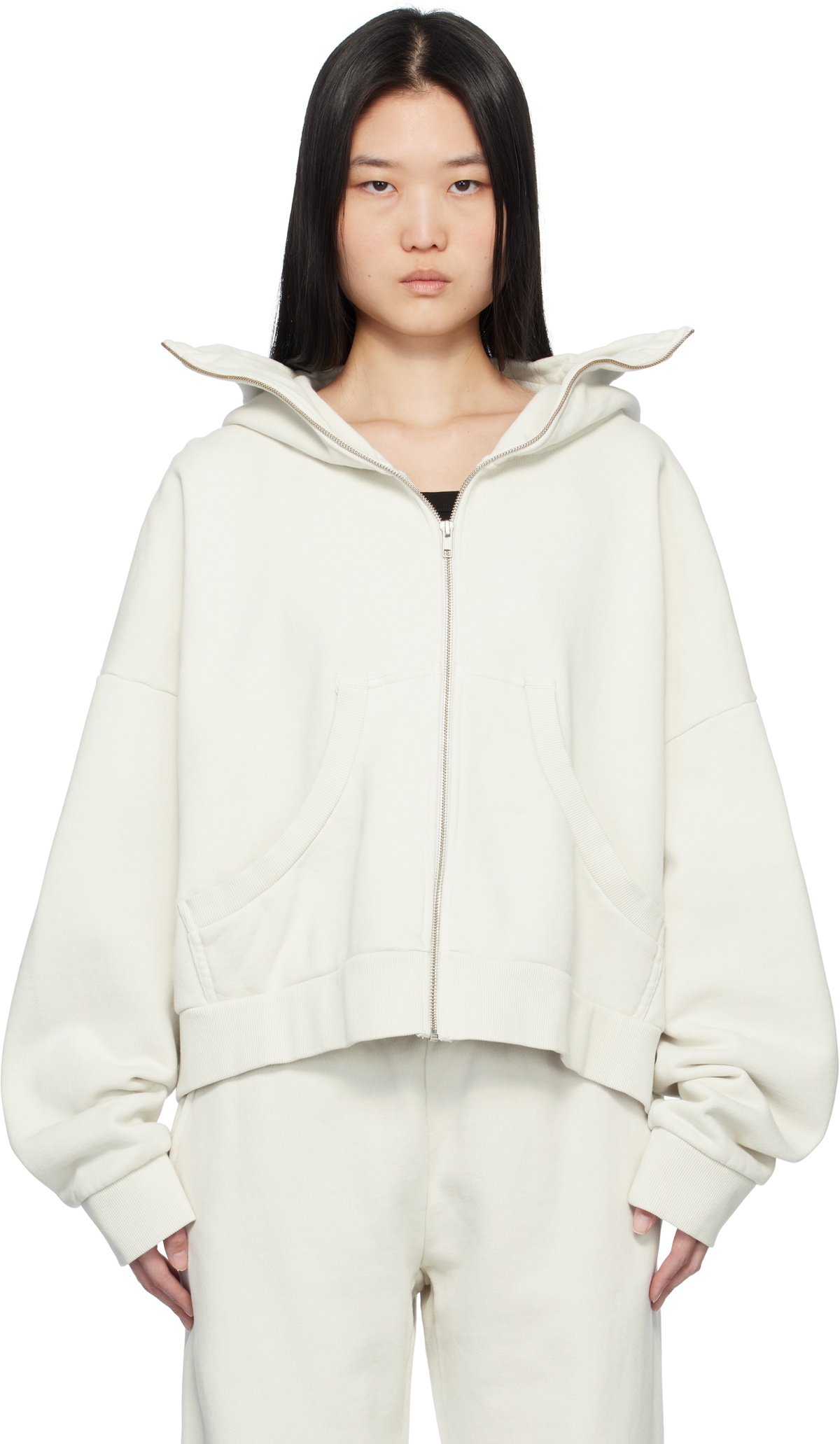 Entire Studios Off-White Full Zip Hoodie Entire Studios