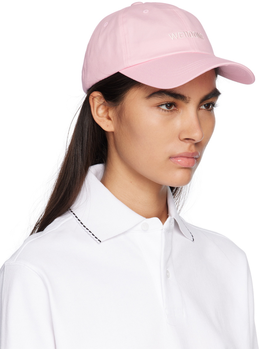 We11done Pink Embroidered Cap We11done