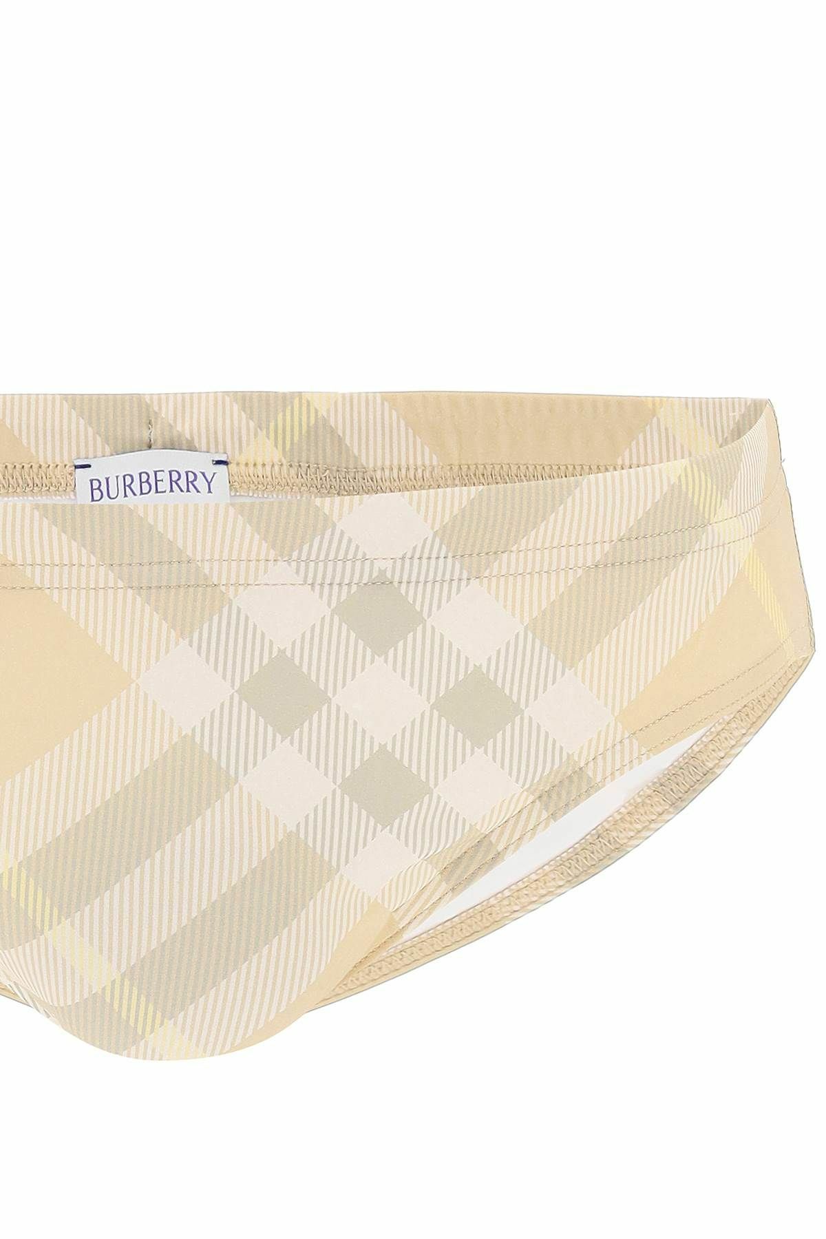 BURBERRY ered checkered beach swim Beige Burberry