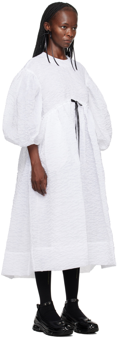 Simone Rocha White Bow Midi Dress Simone Rocha