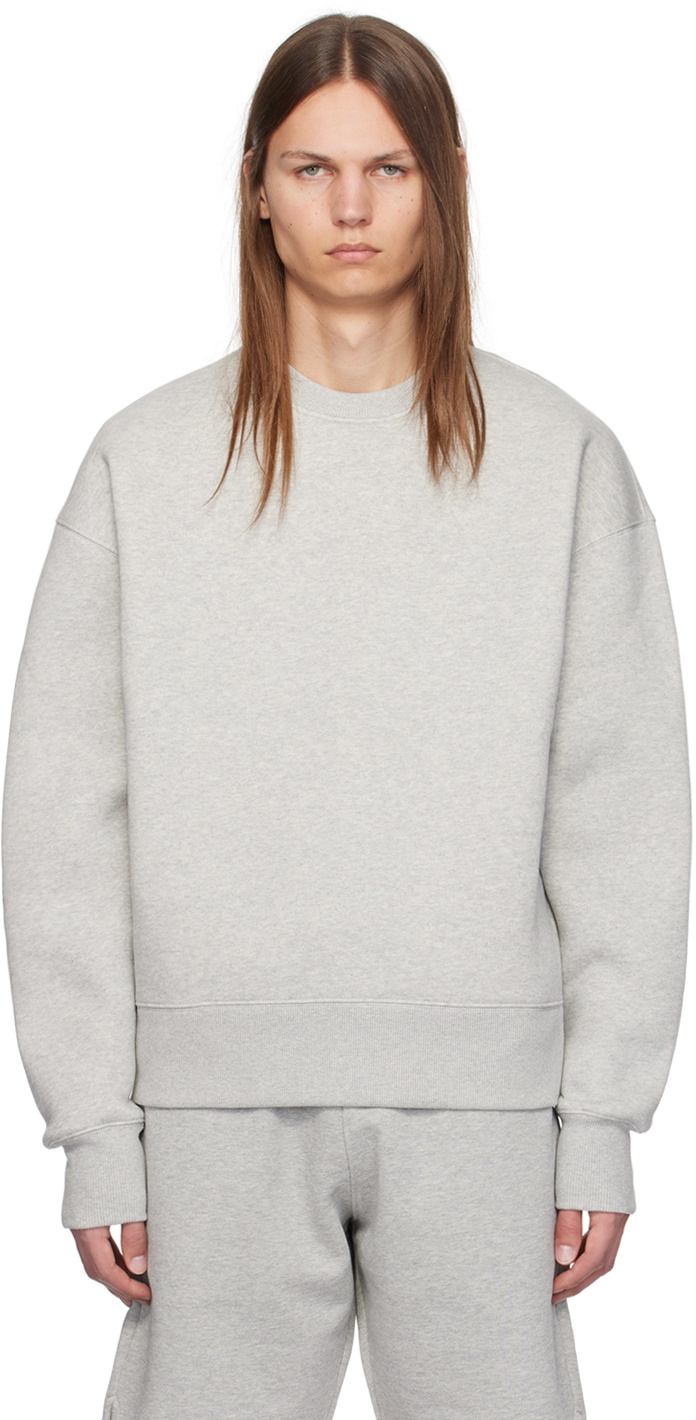 AMI Paris Gray Ami de Coeur Sweatshirt AMI