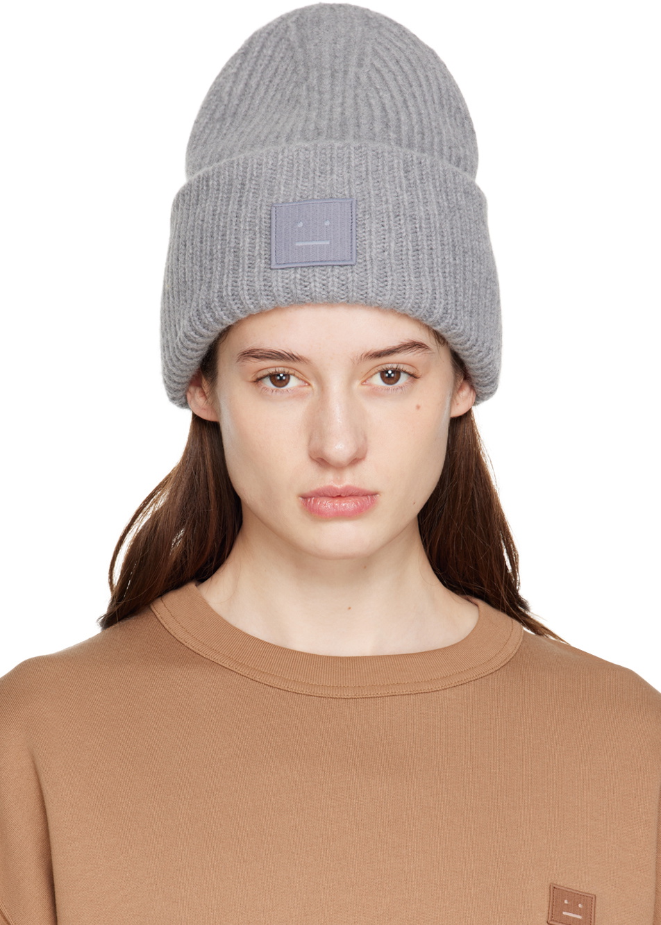 Acne Studios Gray Patch Beanie Acne Studios