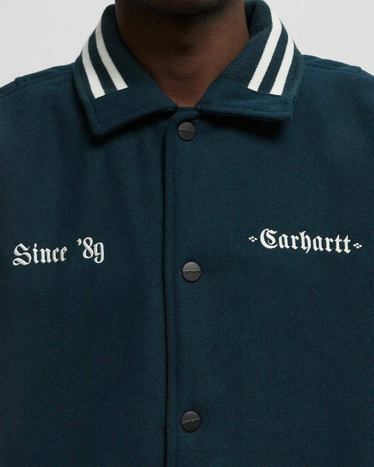 Carhartt WIP Wool Coach Jacket White Mens Bomber Jackets/College Jacket ...