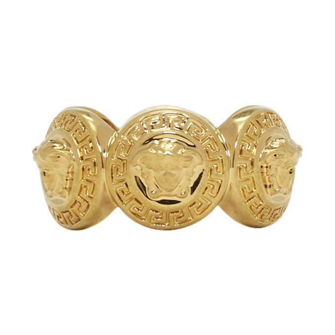 Versace Gold Multiple Coins Ring Versace