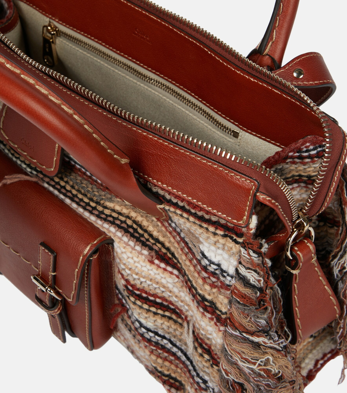 Chloe - Edith Medium cashmere and leather tote Chloe