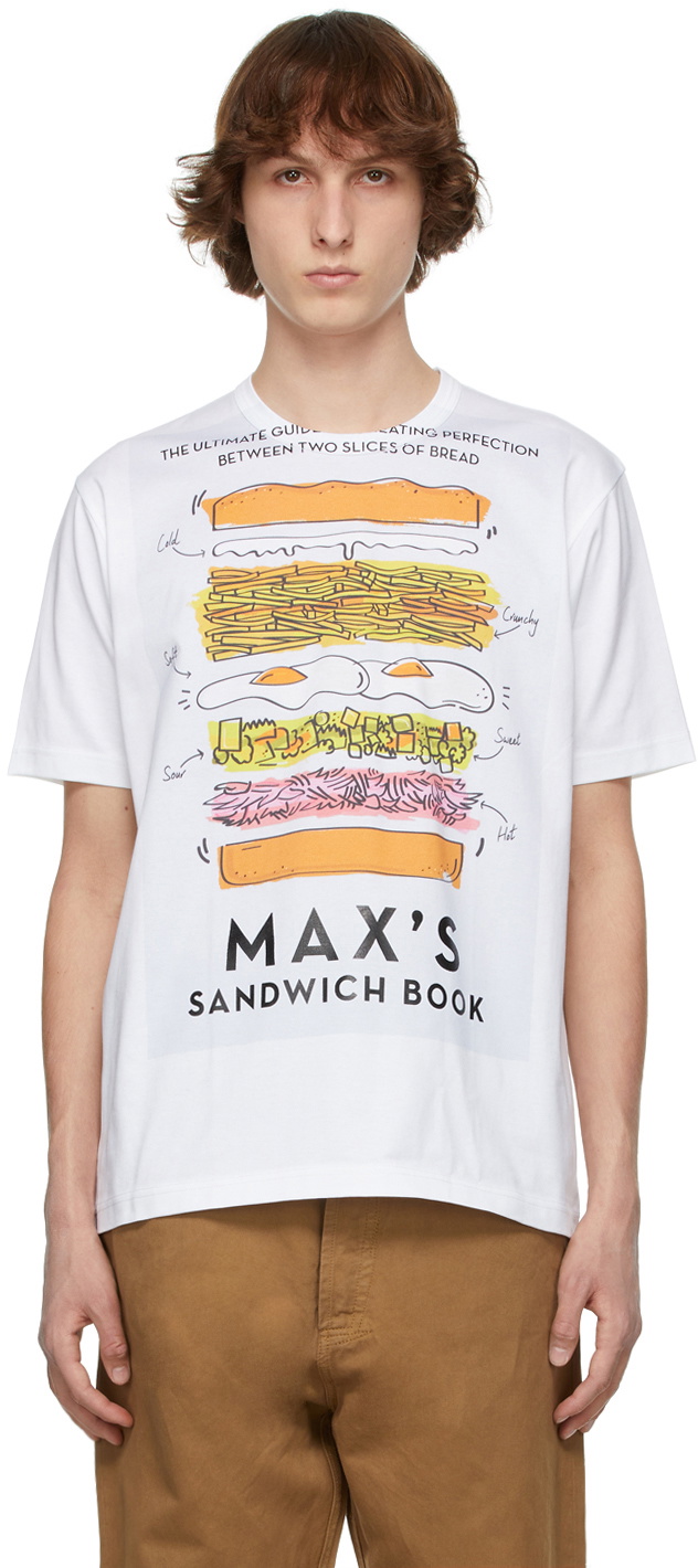 Junya Watanabe White Max Halley Edition Printed T-Shirt Junya Watanabe