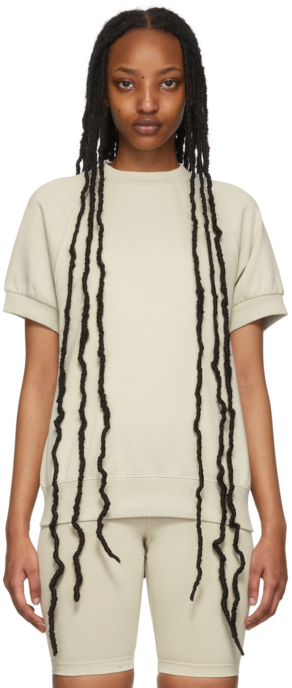 Essentials Beige Short Sleeve Sweatshirt Essentials