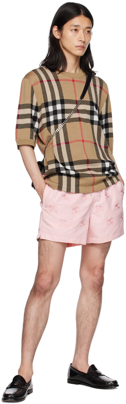 Burberry Tan Check T-Shirt Burberry