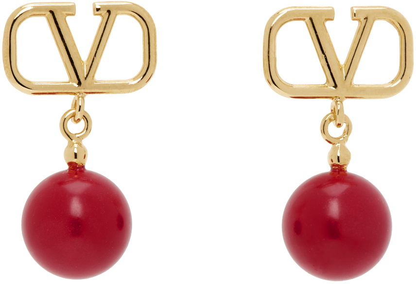 Valentino Garavani Gold VLogo Signature Earrings Valentino Garavani