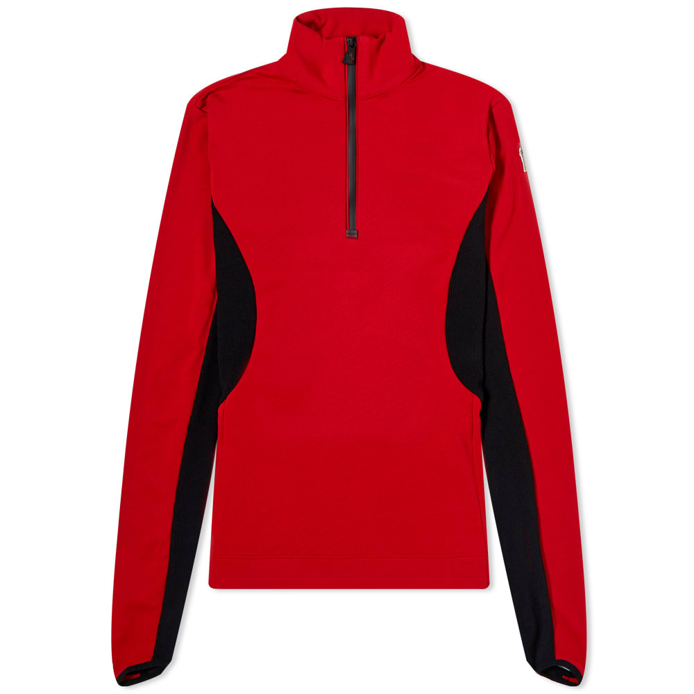 Moncler Women's Zip Neck Top in Red Moncler