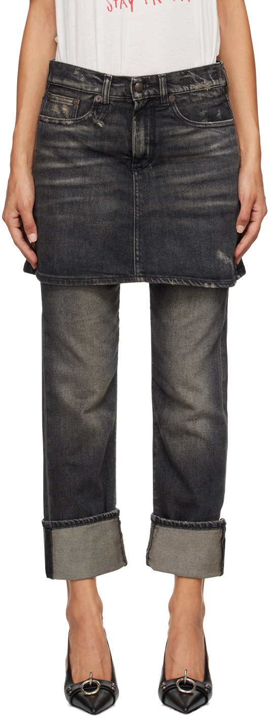 R13 Black Romeo Double Classic Jeans R13