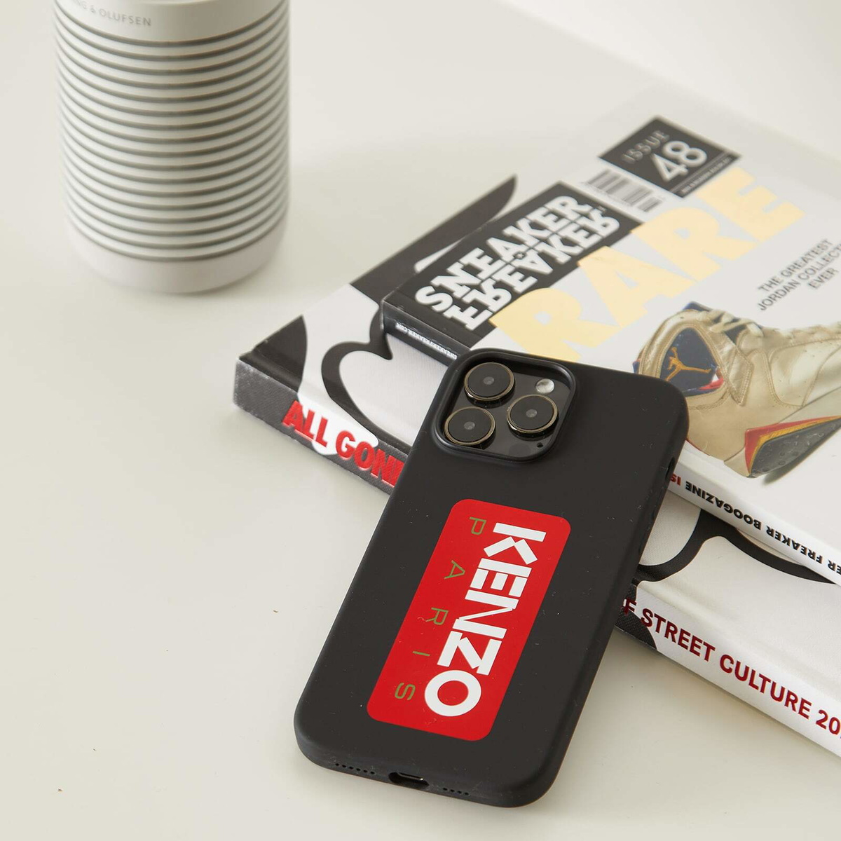 Kenzo Paris Men's Kenzo Patch Logo iPhone 14 Pro Case in Black Kenzo