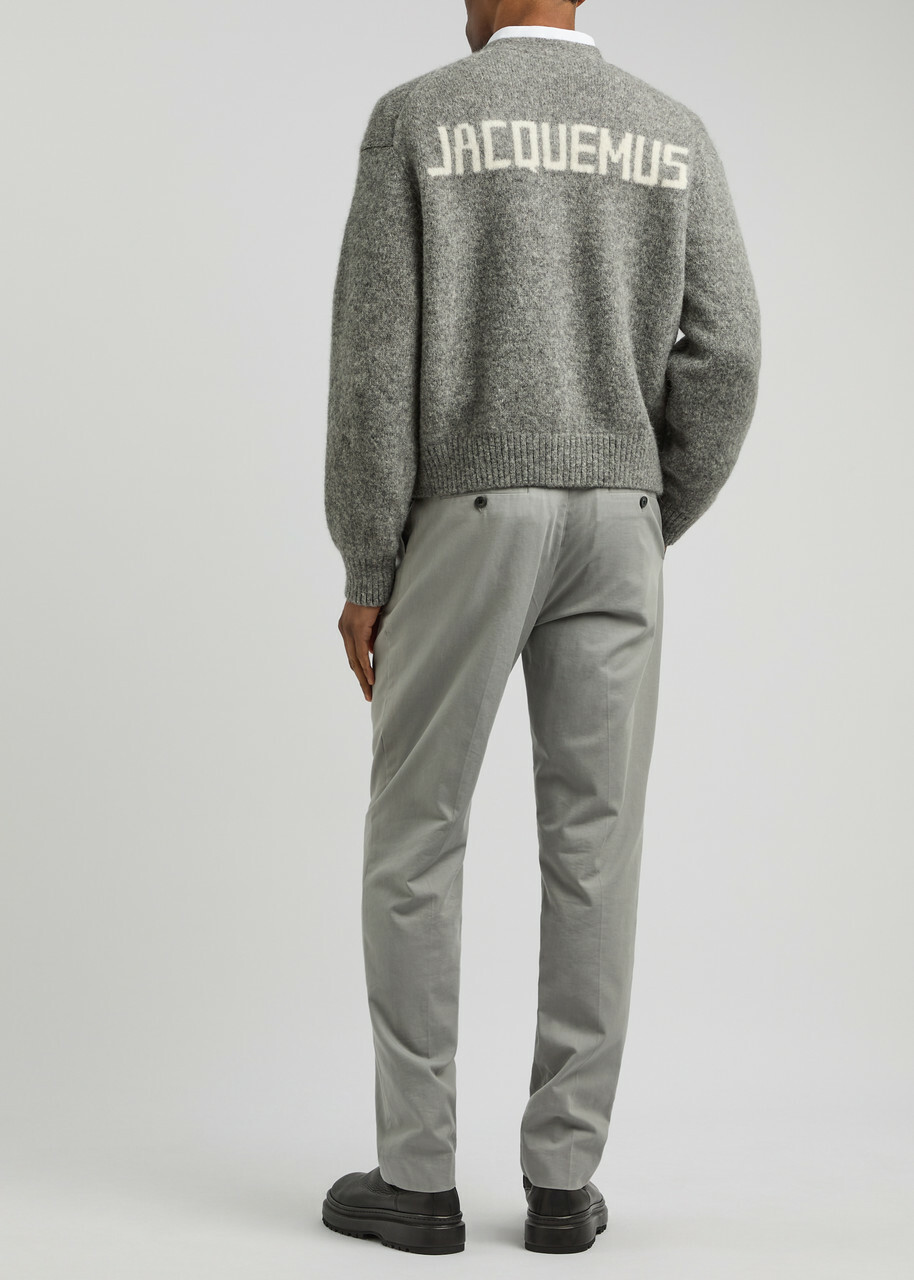 Jacquemus Le Cardigan Jacquemus Alpaca-blend Cardigan Grey Jacquemus