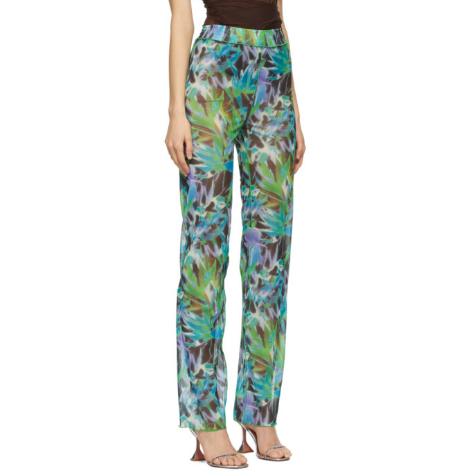 KIM SHUI SSENSE Exclusive Green Mesh Lounge Pants KIM SHUI