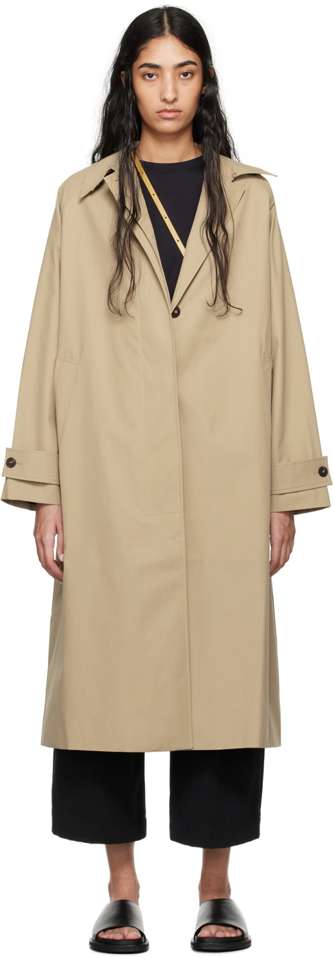 Studio Nicholson Tan Holin Trench Coat Studio Nicholson