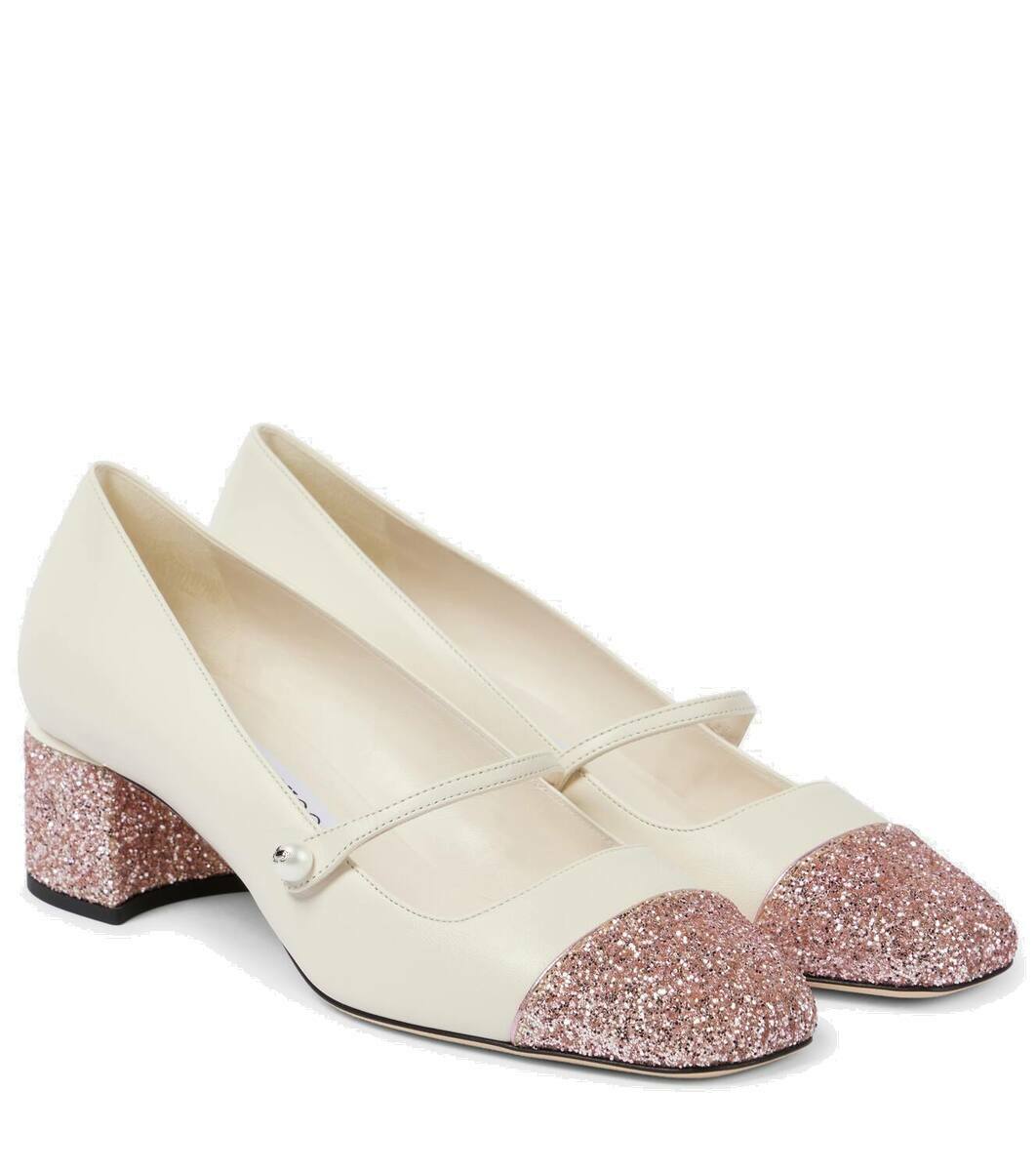 Jimmy Choo Elisa 45 embellished leather Mary Jane pumps Jimmy Choo