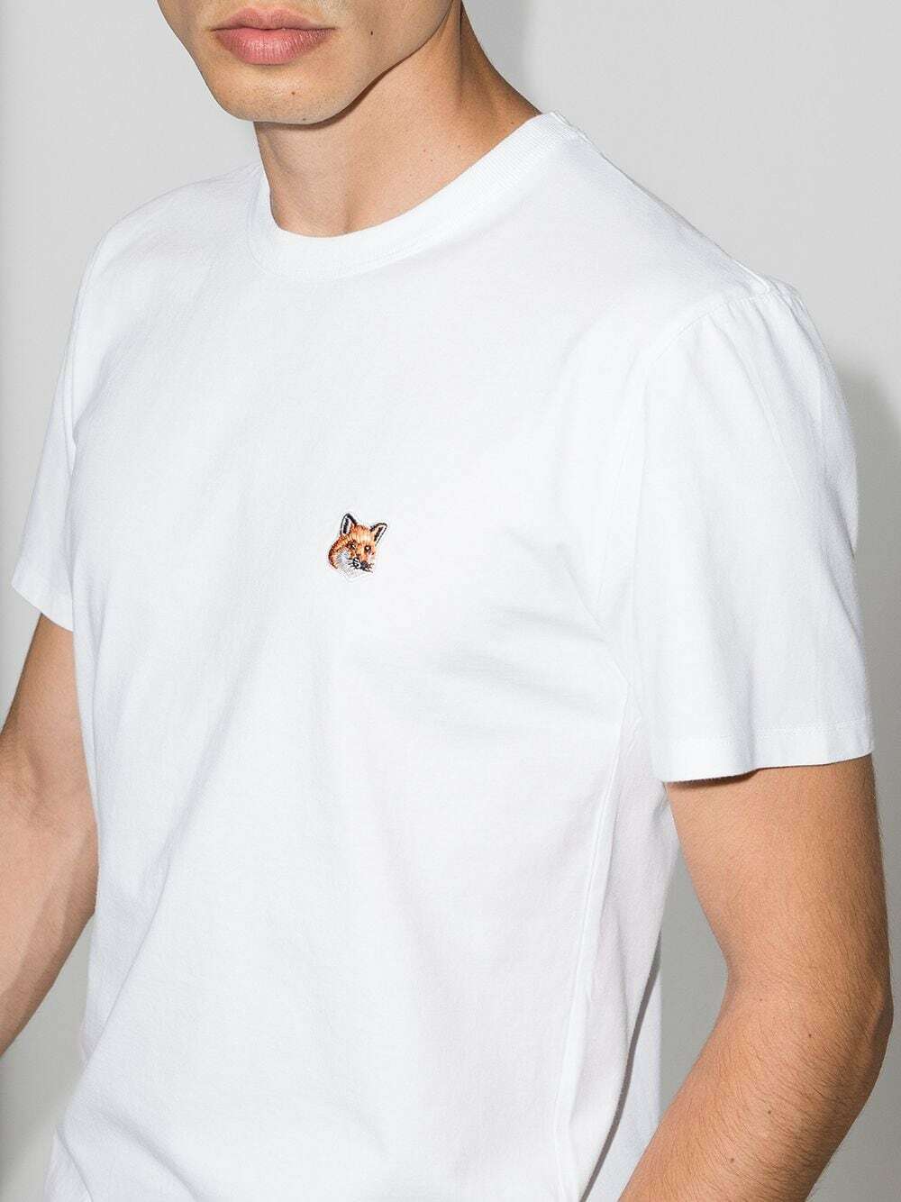 MAISON KITSUNE' - Fox Head Logo Cotton T-shirt Maison Kitsune