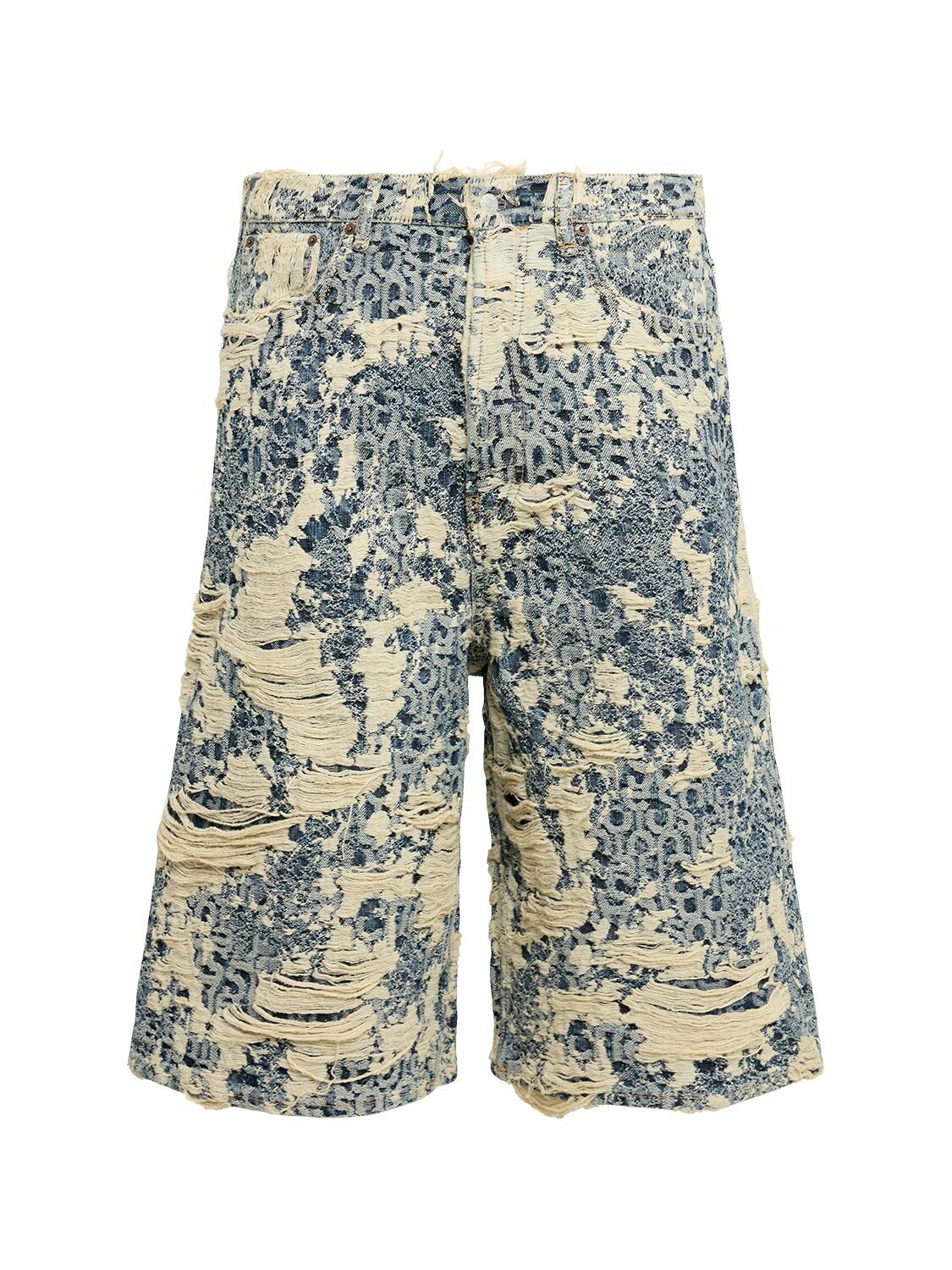 ACNE STUDIOS Judda Distressed Monogram Shorts Acne Studios