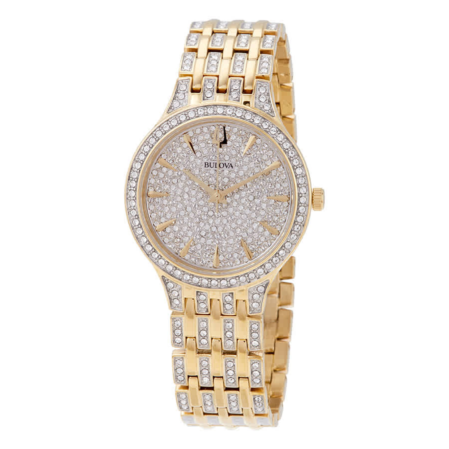 Bulova Phantom Crystal Pave Dial Ladies Watch 98L263 Bulova