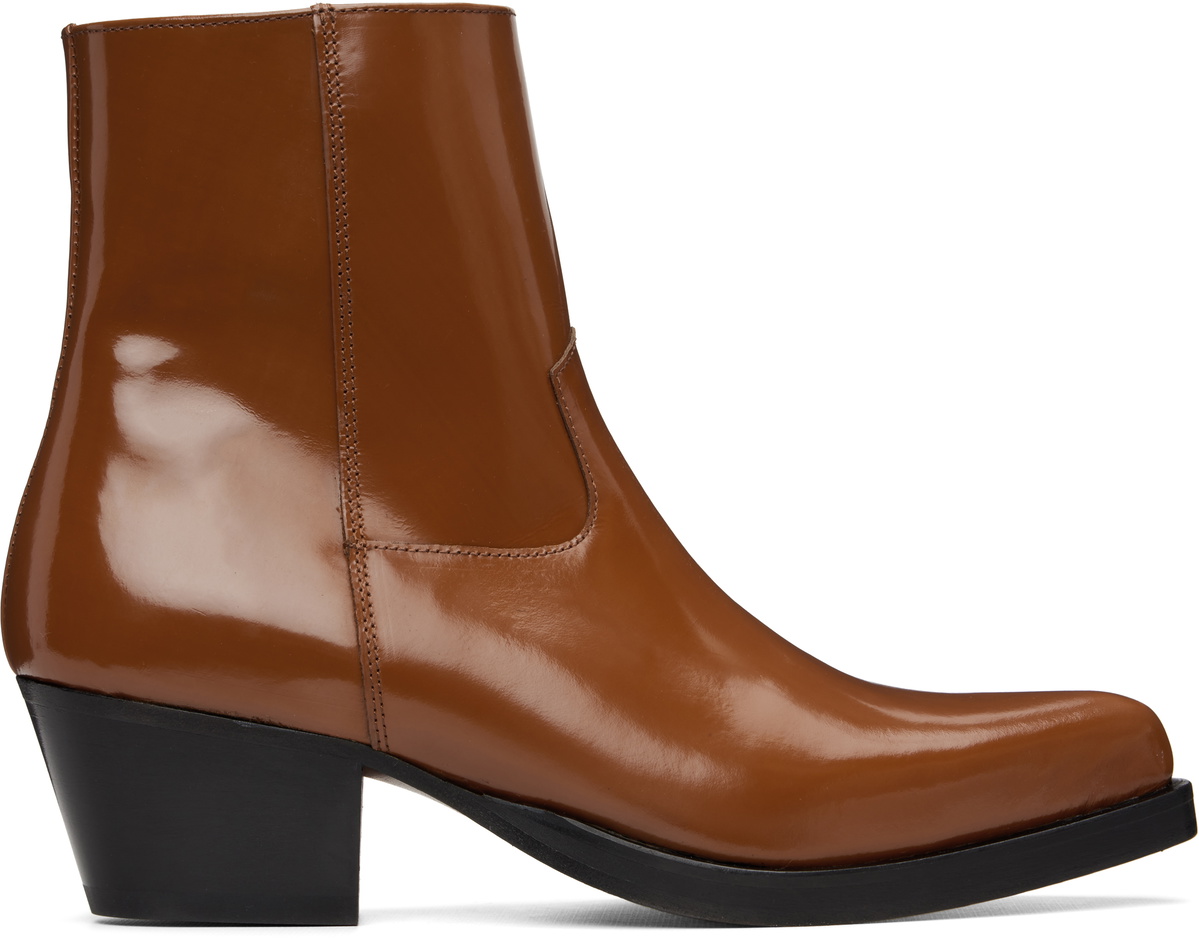 Ernest W. Baker Tan Western Boots Ernest W. Baker