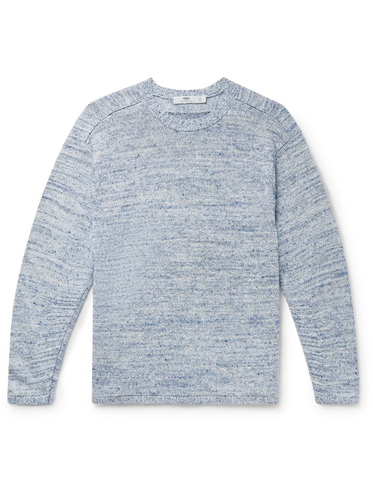 INIS MEÁIN - Mélange Linen Sweater - Blue Inis Meáin