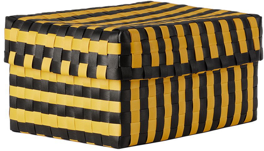 HAY Yellow & Black Maxim Small Stripe Box HAY