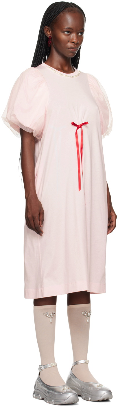 Simone Rocha Pink Pearl Midi Dress Simone Rocha