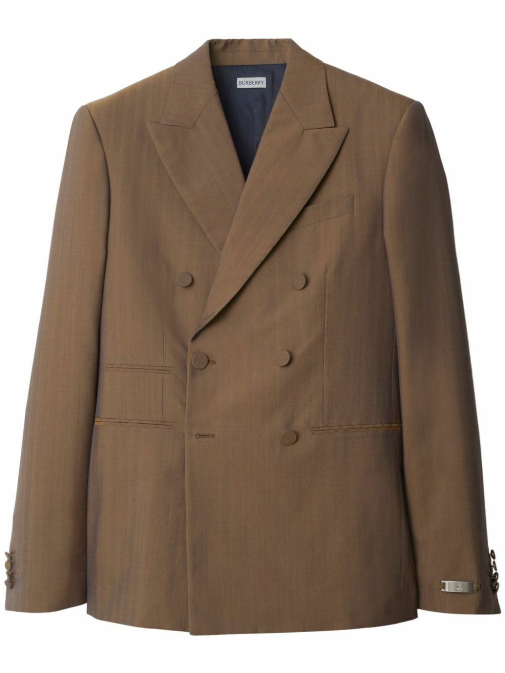 Burberry Brown Double-Breasted Wool Blazer Burberry