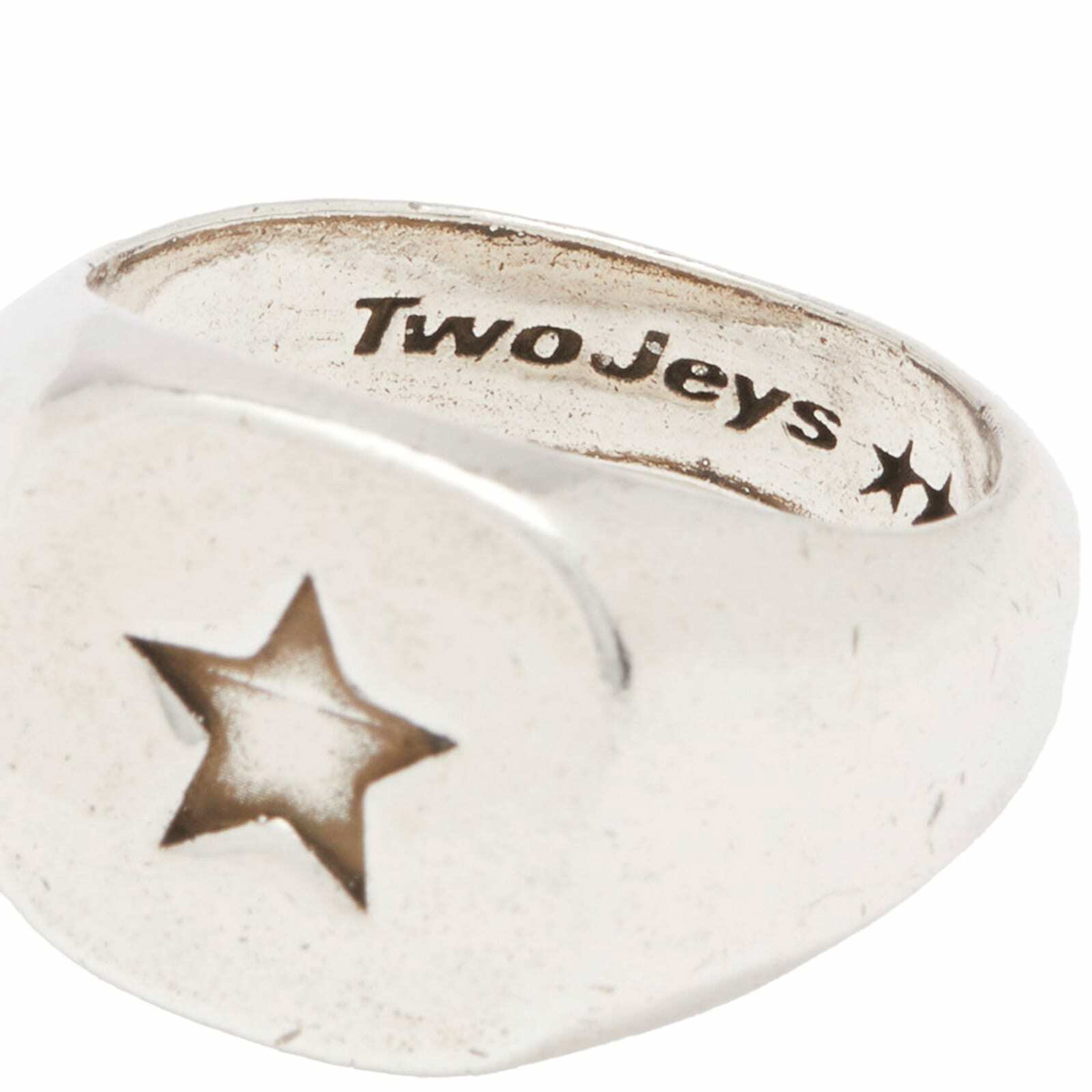 TwoJeys Men's Star Signet Ring in Silver TwoJeys
